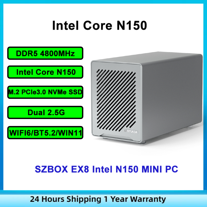 SZBOX EX8 Ultra N150 NAS Intel Core N150 DDR5 4800MHz MINI PC Portable ...