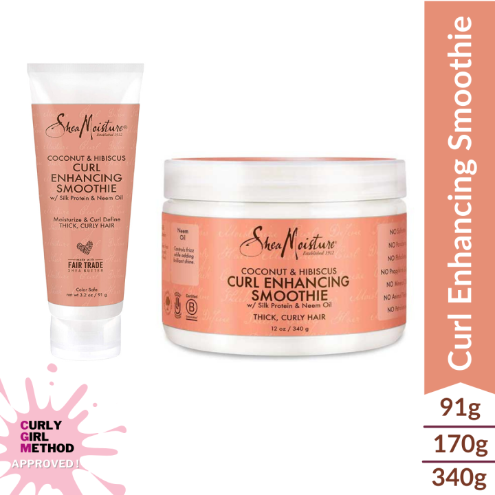 Shea Moisture Coconut & Hibiscus Curl Enhancing Smoothie 57g | 91g | 170g | 340g [CGM Approved ...