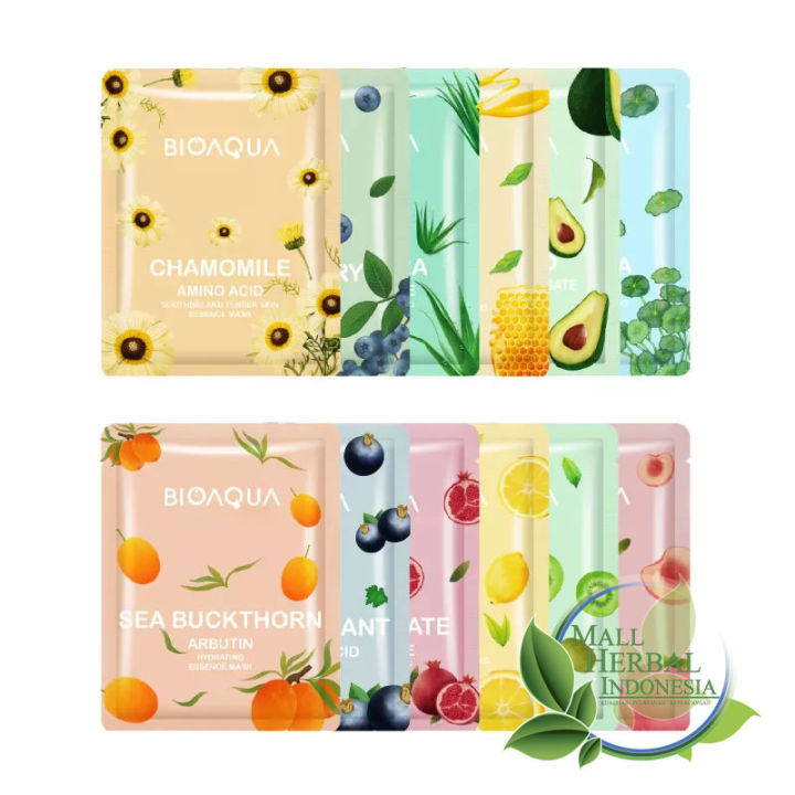 Masker BIOAQUA sheet mask essence 100% Original | Lazada Indonesia