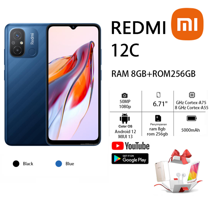 【ใหม่เอี่ยมของแท้】Redmi 12C ของแท้ 100% smart phone Ram 6/8GB Rom 128 ...
