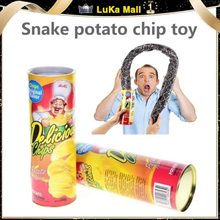 Magic Potato Chip Snake in a Can Gag Gift Prank Joke Funny Shocking ...