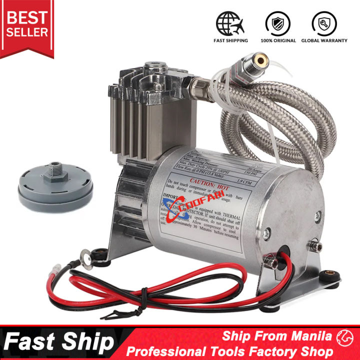 Universal Portable Air Suspension Compressor DC 12V 150 PSI Outlet 1/4 ...