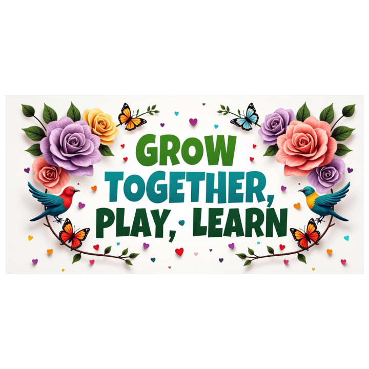 Grow Together Play Learn Background Party Decorations Backdrop for ...