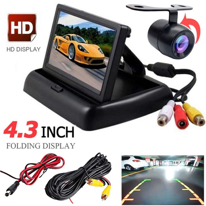 Car Folding Monitors HD Video Car Parking 4.3 Inch Car Monitor TFT LCD ...
