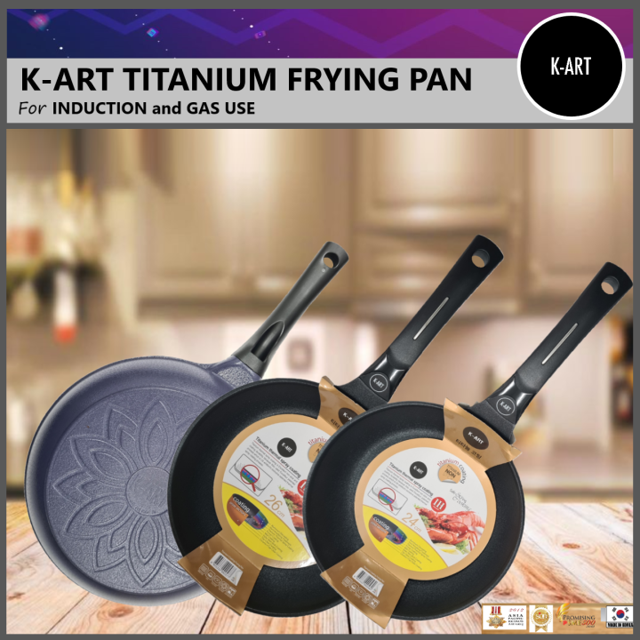 K-ART Titanium Non-stick Frying Pan for Induction and Gas Use MADE IN ...