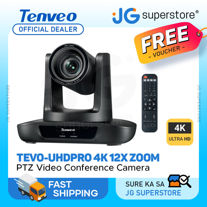 Tenveo Tevo 12X Zoom 8MP 4K UHD PTZ Video Conference Camera - USB-B 3.0 ...