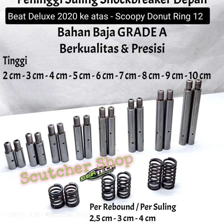 Peninggi suling Shock Depan Bahan Baja Grade A Honda Matic Beat Deluxe ...