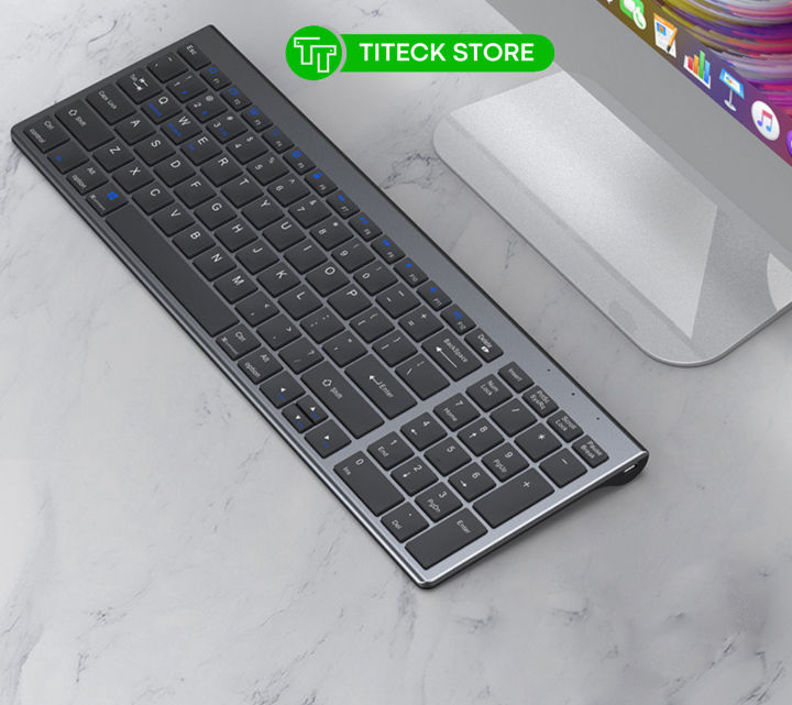 Bàn phím không dây đa kết nối Bluetooth và Wireless 2.4G có bàn phím số MK960 dùng sạc cao cấp ...
