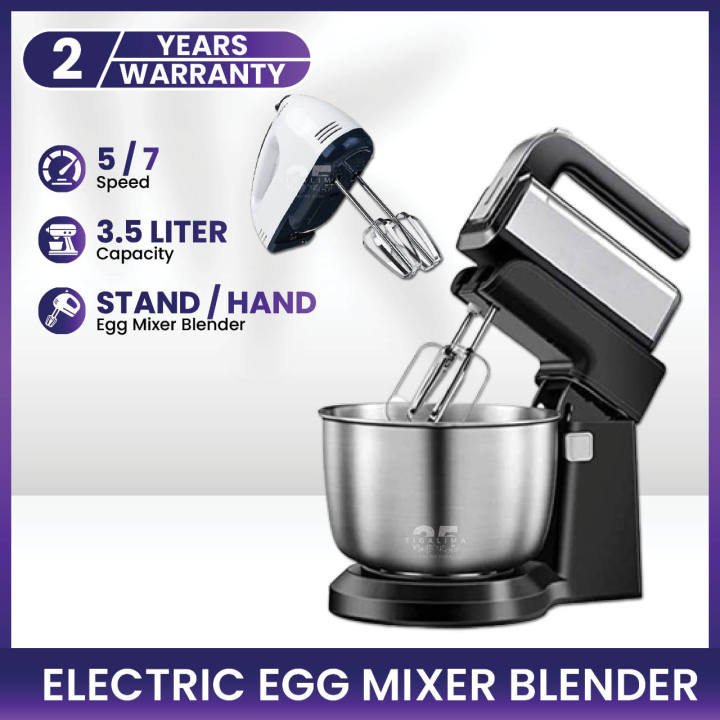 Electric Stand Hand Egg Mixer Blender 5 / 7 Speed 3.5L Bowl Beater Egg ...