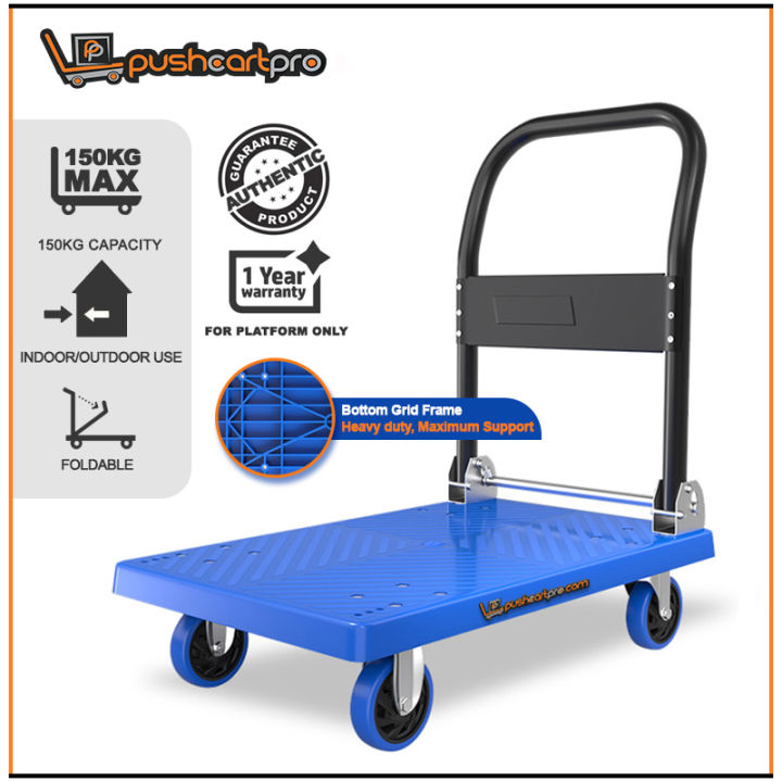 PUSHCARTPRO Hand Truck Trolley Folding Push Cart 150kg & 300kg Pushcart ...