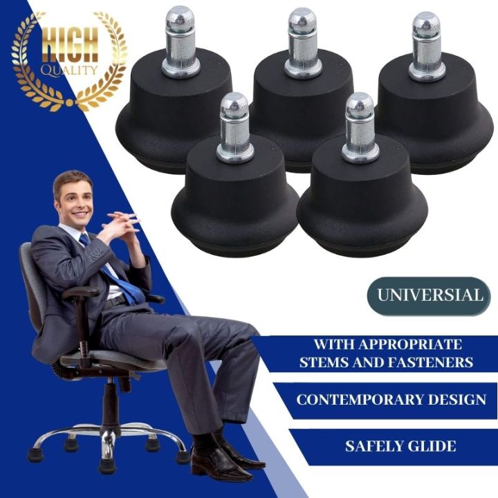 5 Pcs Bell Sliding Replacement Wheel Office Chair Stoppers Office Chair ...