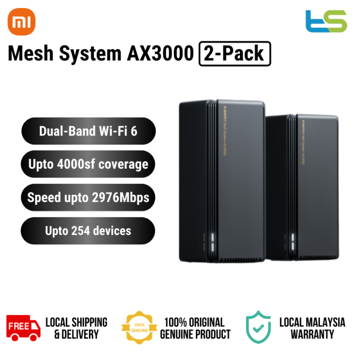 Xiaomi Router AX3000 System 5GHz Dual WiFi 6 up to 2976mbps 254 devices ...