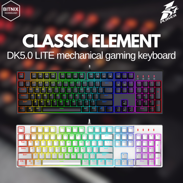 1ST PLAYER DK 5.0 LITE ( 104 Keys ) Mechanical Gaming Keyboard | Lazada