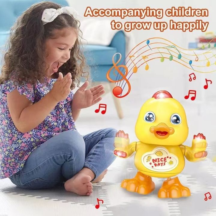 เป็ดเต้น เป็ดออกกำลังกาย music dancing duck มีไฟมีเสียงเพลง น่ารัก ...