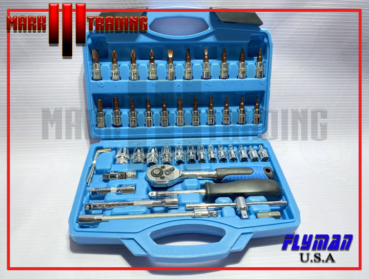 Original Flyman 46 Pcs. SOCKET WRENCH SET 1/4 Dr. (COD) | Lazada PH