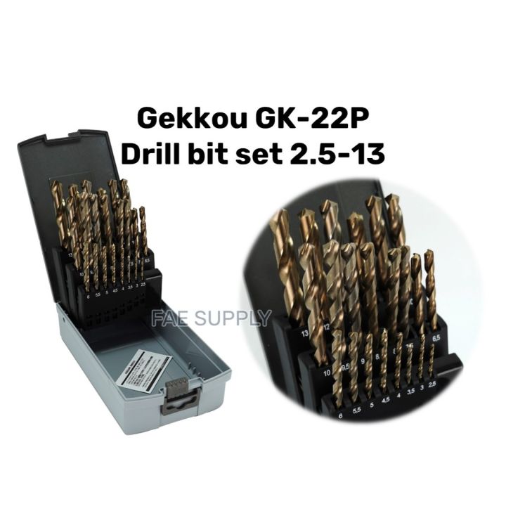 Gekkou GK-22P Drill Bit Set 2.5-13 | Lazada