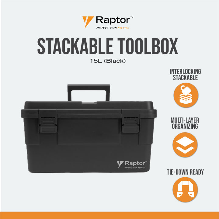 Raptor Case Utility 15L Stackable Tool box | Raptor PH | Lazada PH