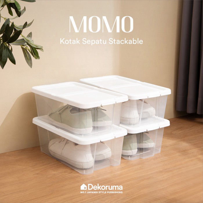 Dekoruma MOMO Kotak Sepatu Stackable - Shoe Box | Lazada Indonesia