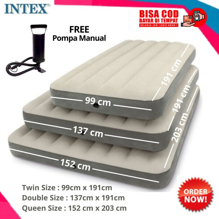 Kasur Angin INTEX Durabeam Ukuran Twin Double Queen Seri 64101/64102 ...