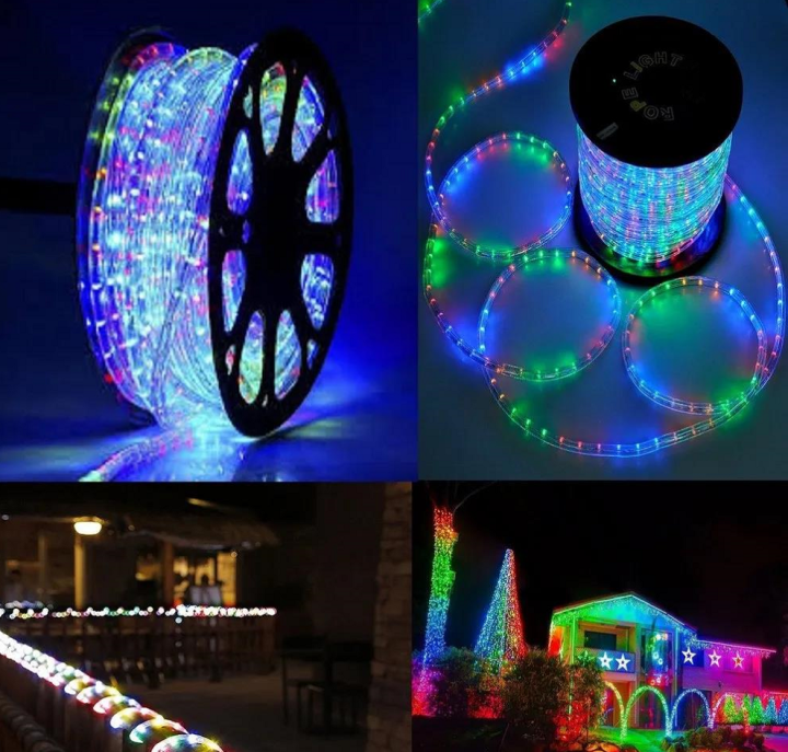 LED Rope Light 100 Meters Round Hose tube Daylight Outdoor Lighting ...
