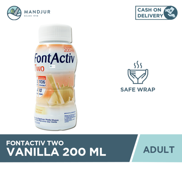 FontActiv Two Rasa Vanila 200 mL - Susu Tinggi Protein Khusus ...