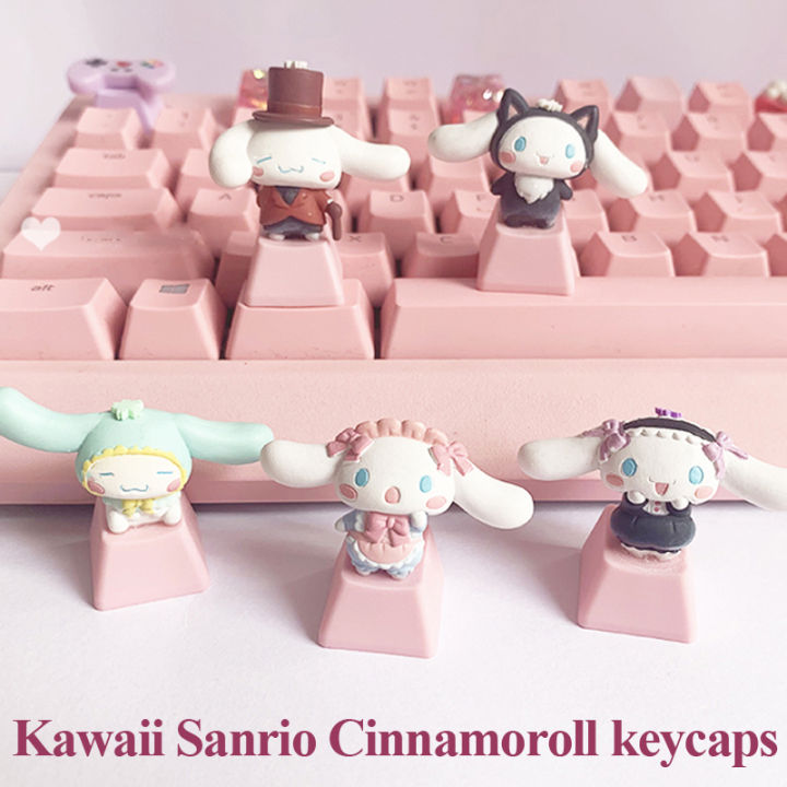 Sanrio Cartoon Mechanical Keyboard Girl Cinnamoroll Kawaii Anime ...