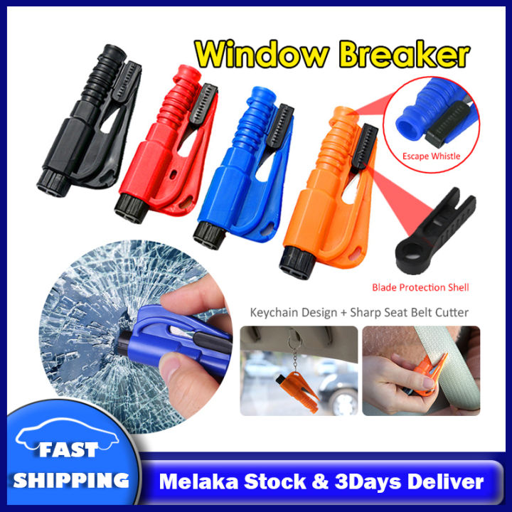 Car Safety Hammer Mini Rescue Tool 2 in 1 Metal Car Window Glass ...