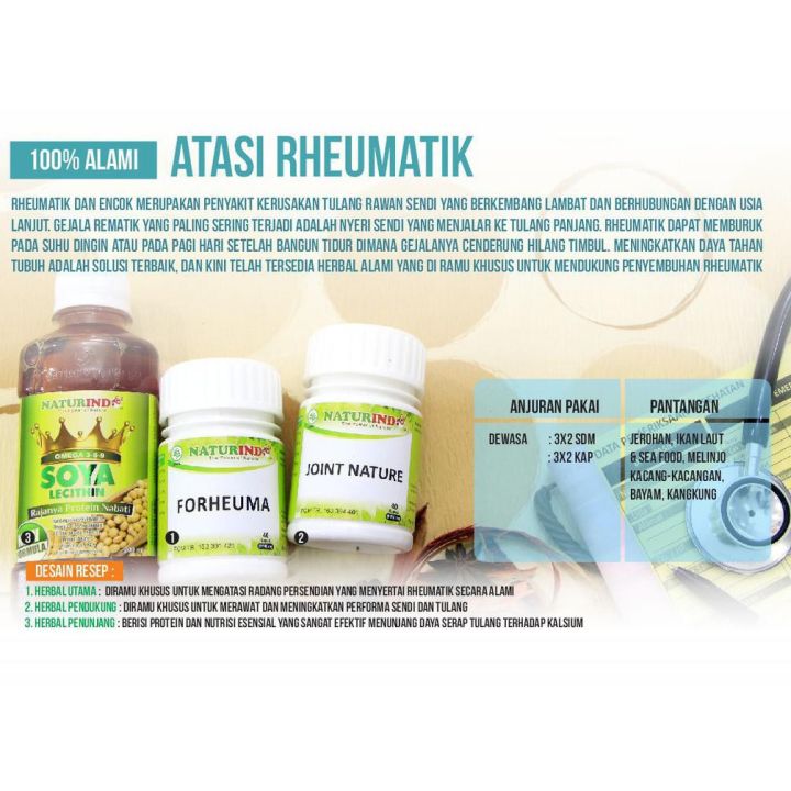NATURINDO Obat Herbal Reumatik Rematik Nyeri Tulang Forheuma Joint ...