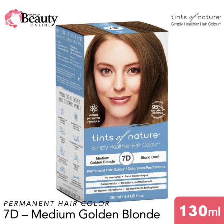 Tints of Nature 7D Medium Golden Blonde Permanent Hair Color 130ml ...