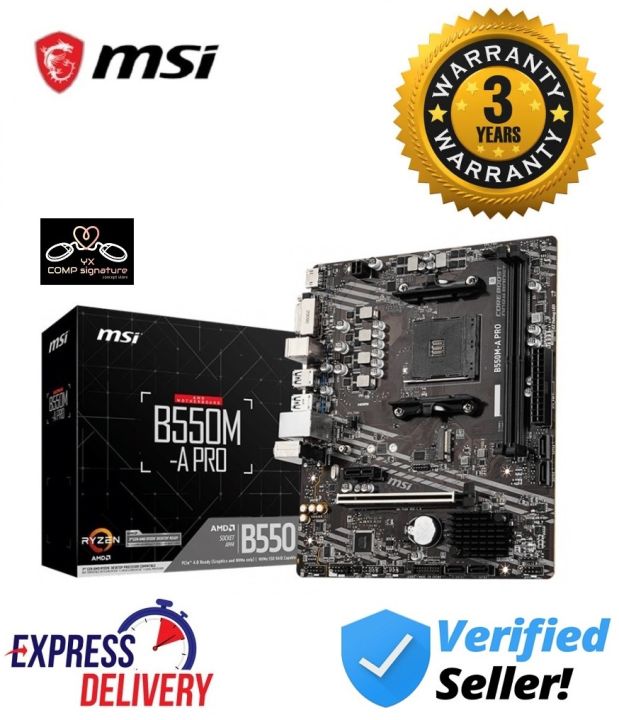 MSI B550M-A PRO AMD Ryzen Motherboard | Lazada