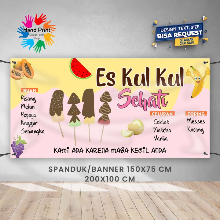 Spanduk Banner Es Kul Kul Cantik Pink C Gratis Memesan Desain | Lazada ...
