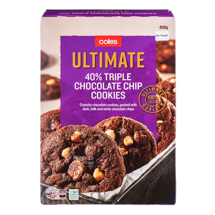 Coles Ultimate 40% Triple Chocolate Chip Cookie 400g | Lazada PH