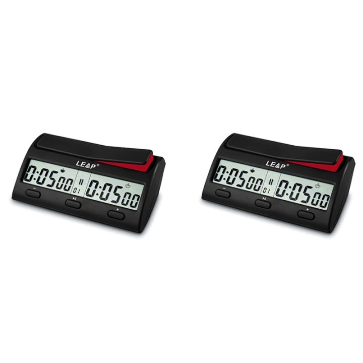 2x Leap Chess Clock Advanced Digital Chess Timer With 7 Type 38 Timing