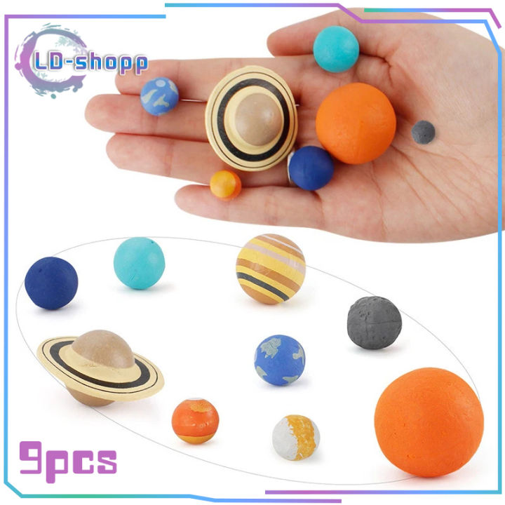 1 Set Solar System Planet Balls Isi 9 Alat Peraga Mengenal Planetc ...