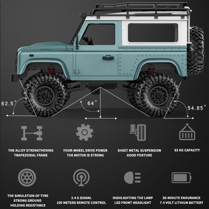 SHUAIGUO MN-D90 Rock Crawler 1/12 4WD 2.4G Remote Control High Speed ...