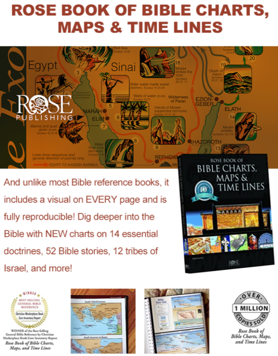 Essential Bible Guide Detailed Charts Maps Timeline Visual Learning Aid ...