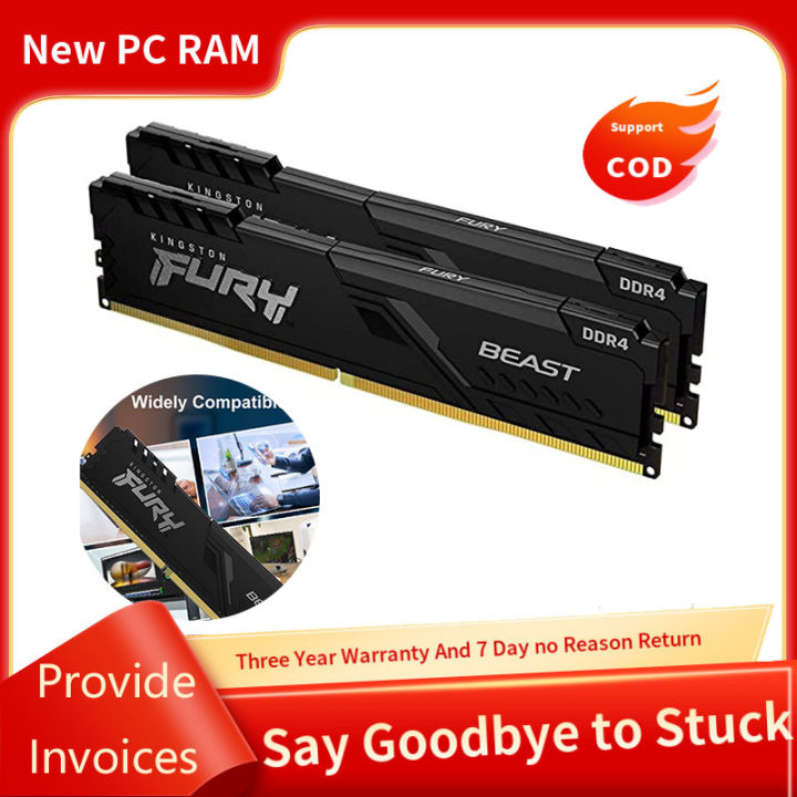 【Free shipping】Kingston FURY Beast DDR4 RAM 8GB 16GB 2400/2666/3200MHz DIMM 288Pin 1.2V PC4 ...