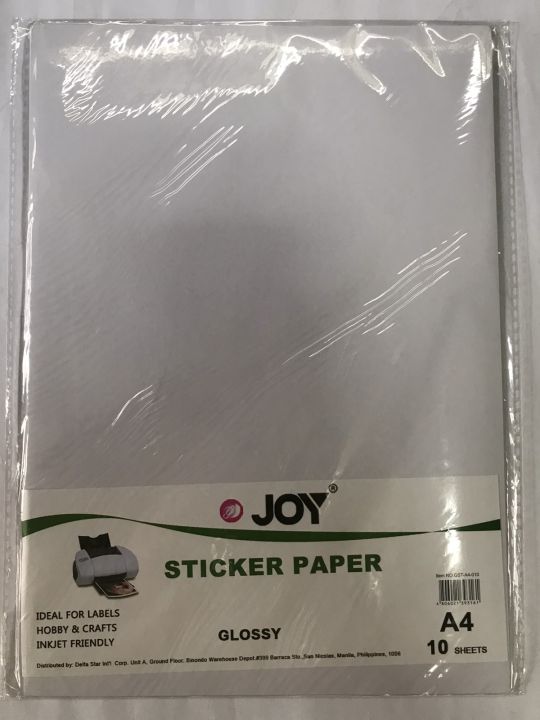 Joy Sticker Paper A4 White (Matte/Glossy) | Lazada PH