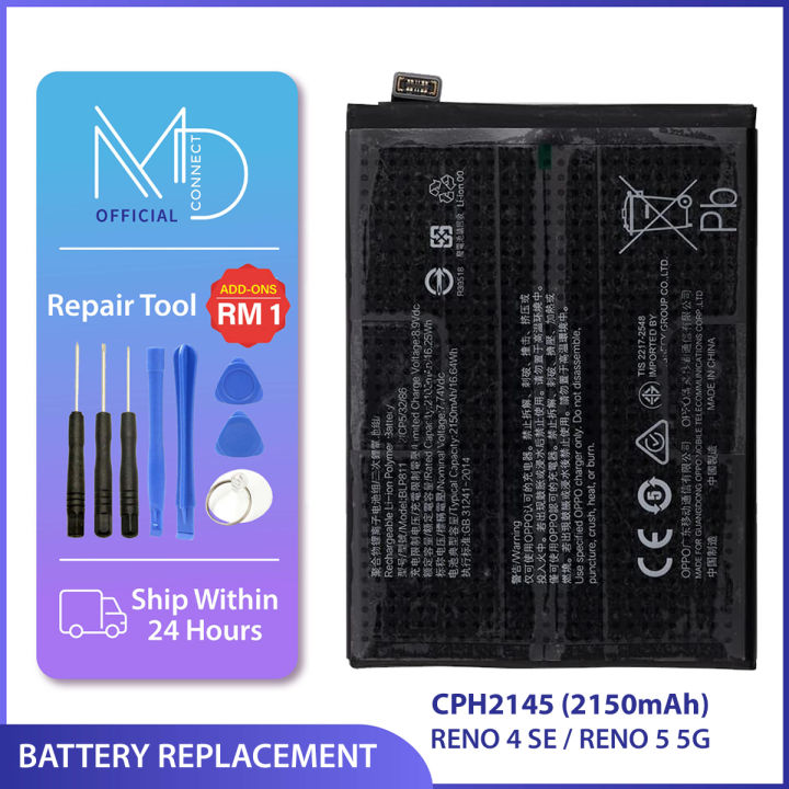 Battery Blp811 For Reno 4 Se / Reno 5 5G Cph2145 (2150 Mah) | Lazada