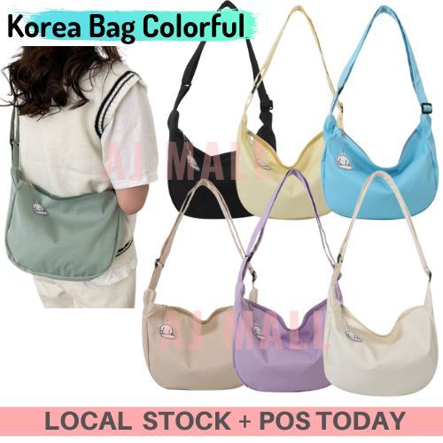 AJM Japan Korea Style Casual Sling Shoulder Canvas Bag Beg Silang ...