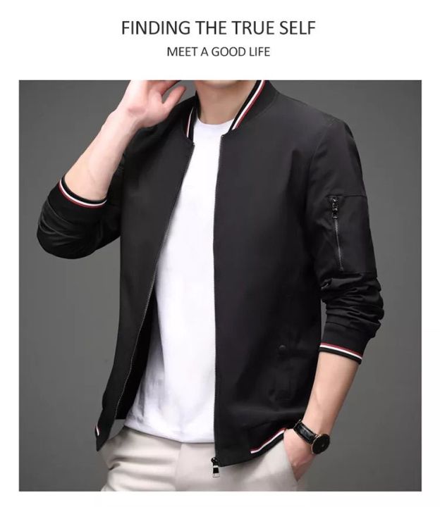 Jaket Pria bomber polos depan belakang ORI NEW kain Tasland Flat Merah ...