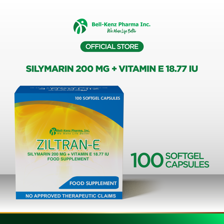 Ziltran-E Silymarin 200mg + Vitamin E 18.77 IU Soft Gel Capsules 100 ...