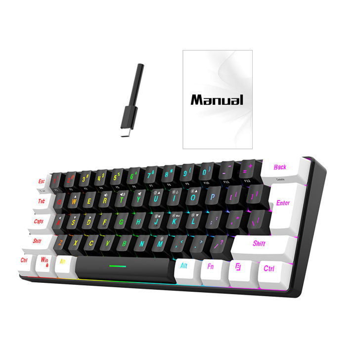 Anxinshui Rgb Keyboard Mini Keyboard Compact 61 Keys Rgb Mechanical ...