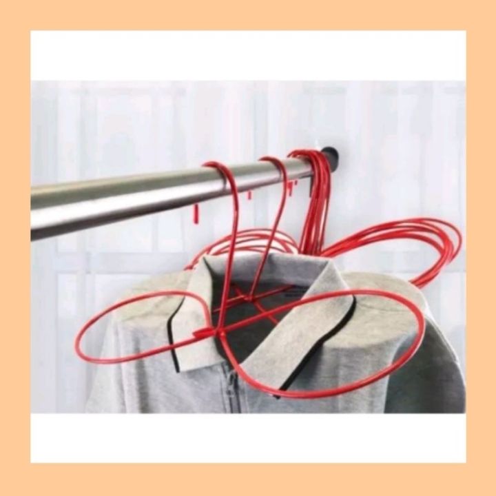 [Ready Stock] HICOOK 10 Pcs PVC Wrap Hanger 8 Shape Drying Clothers ...