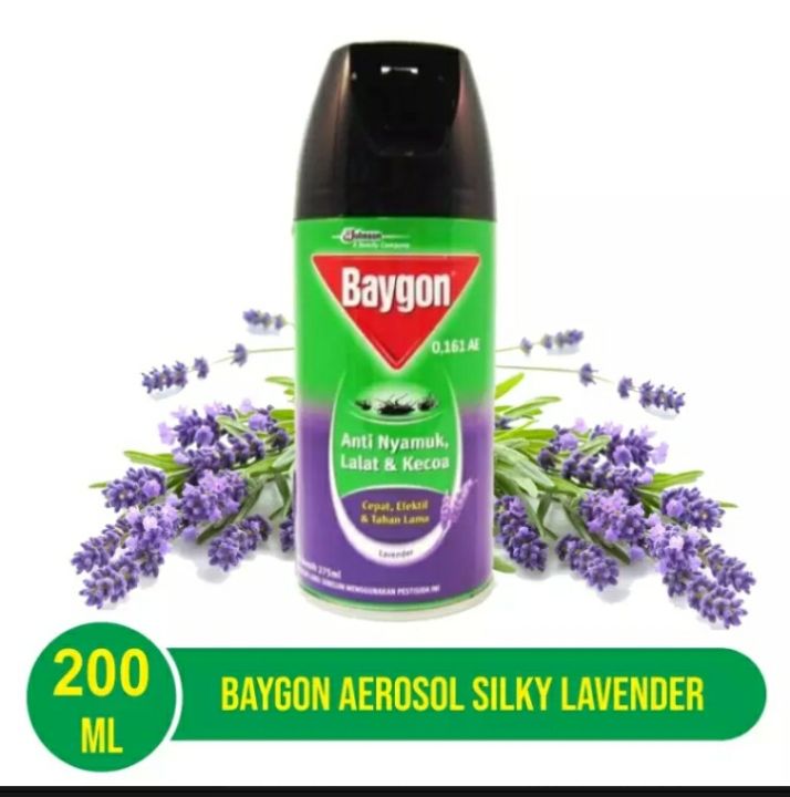 Baygon Aerosol/Semprot Nyamuk & Kecoa Lavender Pembasmi Nyamuk ,Hama ...