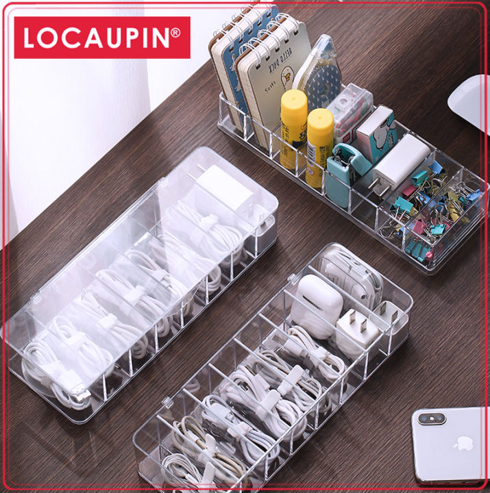 Locaupin Plastic Cable Management Box with Cover Clear Power Cord ... Locaupin Plastic Cable Management Box with Cover Clear Power Cord ...