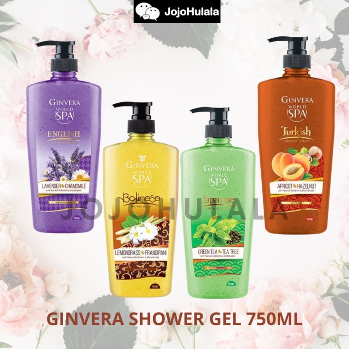 Ginvera World Spa Shower Scrub / Bath Lavender Hazelnut Apricot Green ...