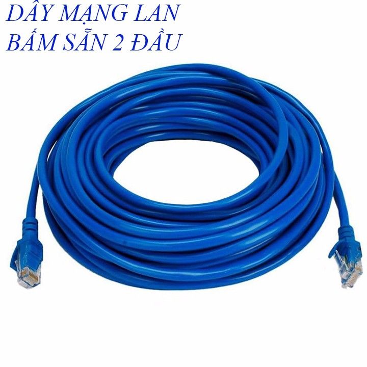 Cáp mạng internet/mạng LAN Cat 5E 30m 2 đầu bấm sẵn Dây Mạng Lan 30 MÉT ...