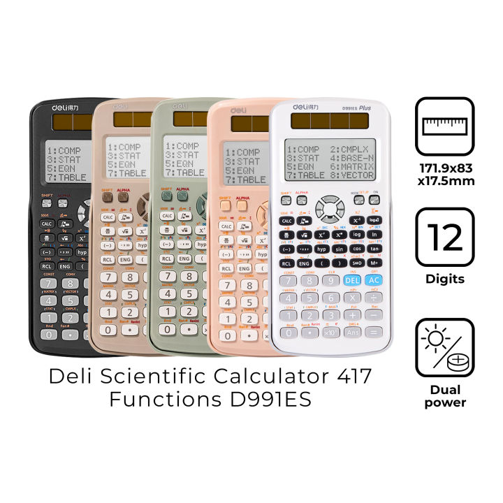 Deli Scientific Calculator 417 Functions D991ES | Lazada PH