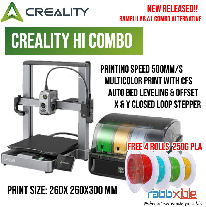Creality Hi Combo Multicolor High Speed 3D Printer (Bambu Lab A1 Combo ...